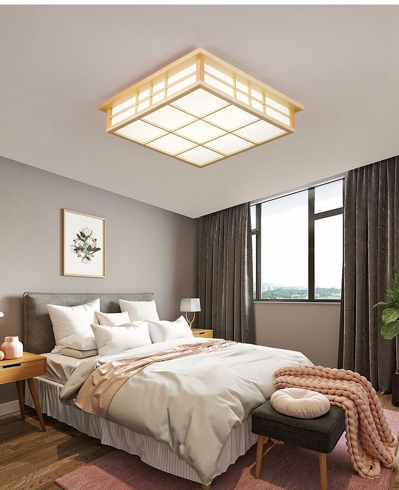 Japanese Style Tatami Chandelier Ceiling Light For Bedroom Led Living ...