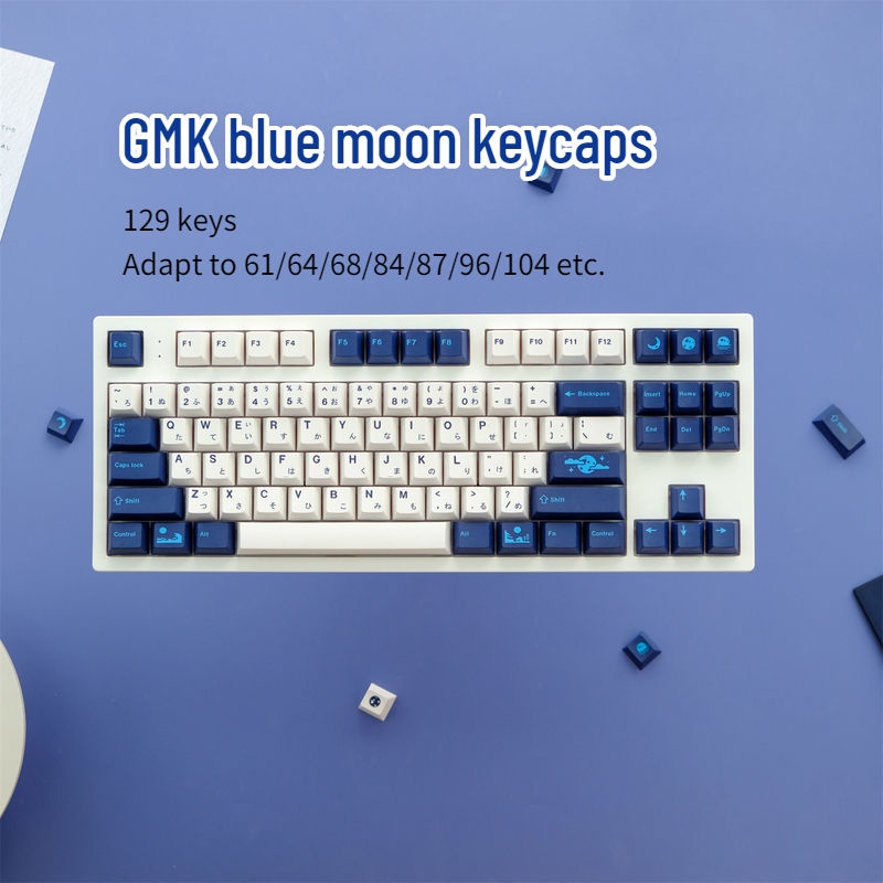 GMK Blue Moon 129 key PBT original factory highly hot sublimation ...