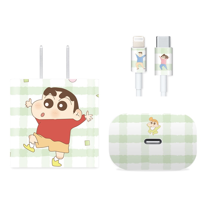 for Apple Power Adapter Charger 5W 18W 20W Cartoon Skins Wrap ...