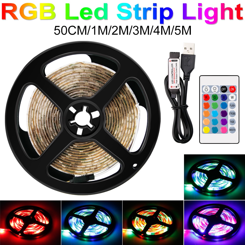LED Colorful Strip Light RGB Lamp Waterproof USB Smart Dimmable ...