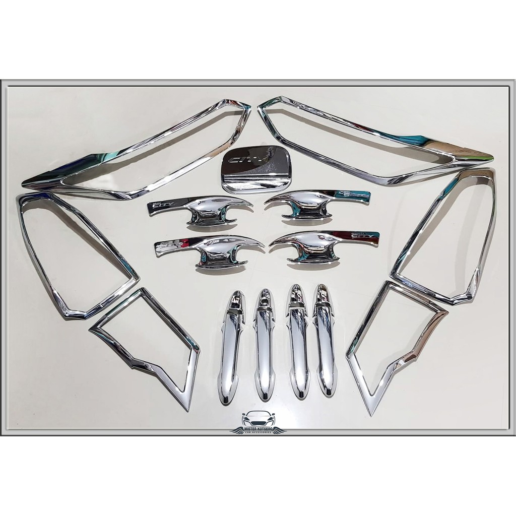 Chrome Combo Garnish Cover Set For Honda City 2018 to 2019 | Shopee ...
