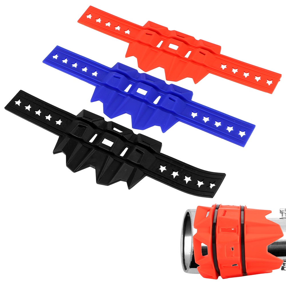 Universal Motorcycle Exhaust Cover Silicone Exhaust Tail Pipe Protector ...