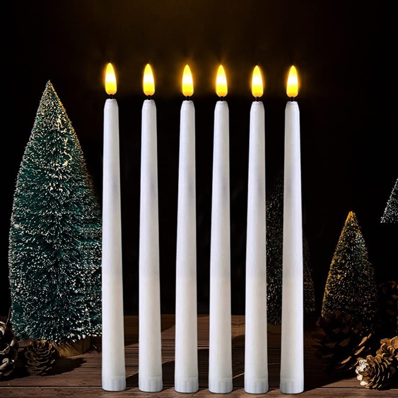 Multipurpose Battery Operated LED Long Pole Candle Light Realistic ...