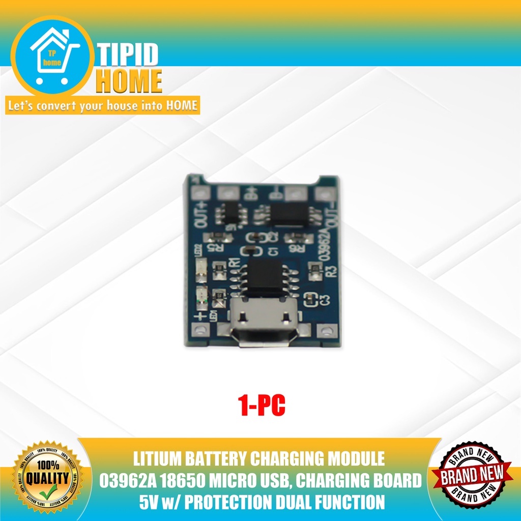 LITIUM BATTERY CHARGING MODULE 03962A 18650 MICRO USB, CHARGING BOARD ...