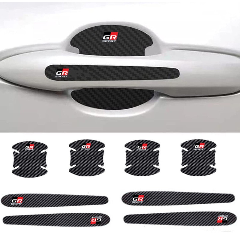 Toyota 8Pcs Carbon Fiber Door Bowl Handle Sticker Paint Protection For ...