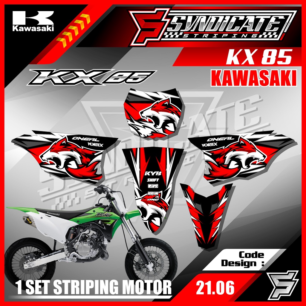 Kawasaki KX 85 MODIFICED TRAIL DUCK MOTORCYCLE VARIATION STRIPING ...