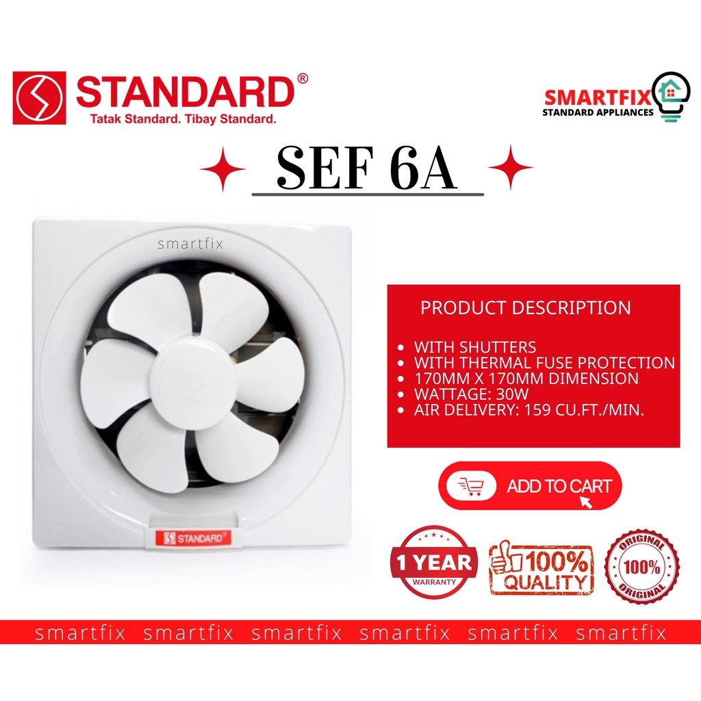 Standard Exhaust Fan 6" Blade SEF 6 | Shopee Philippines