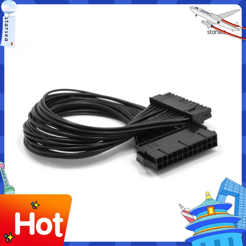 STSE 32cm PC Case Motherboard 24 Pin Male to Female Power Supply ...