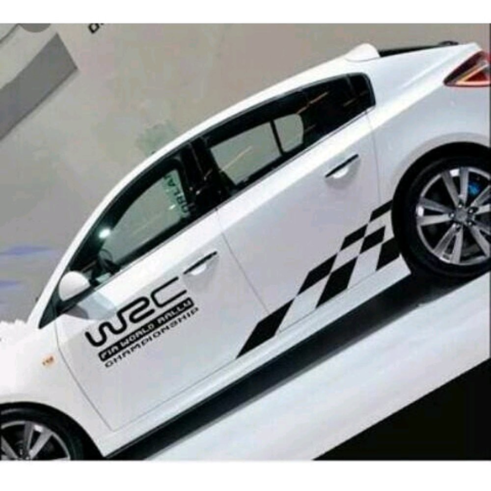 Wrc SPORT CAR sticker FLAG wrc flag sticker brio accor car sticker agya ...