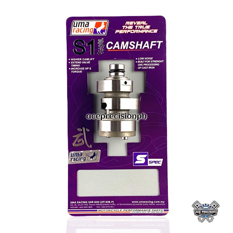 UMA RACING S1 HIGH CAM SNIPER135/SNIPER KING150 5.7MM Lift | Shopee ...