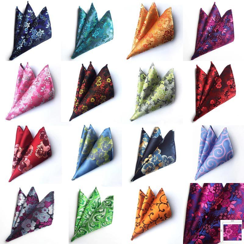 High Quality Men's Handkerchief Floral Flower Pocket Square Hanky Prom ...