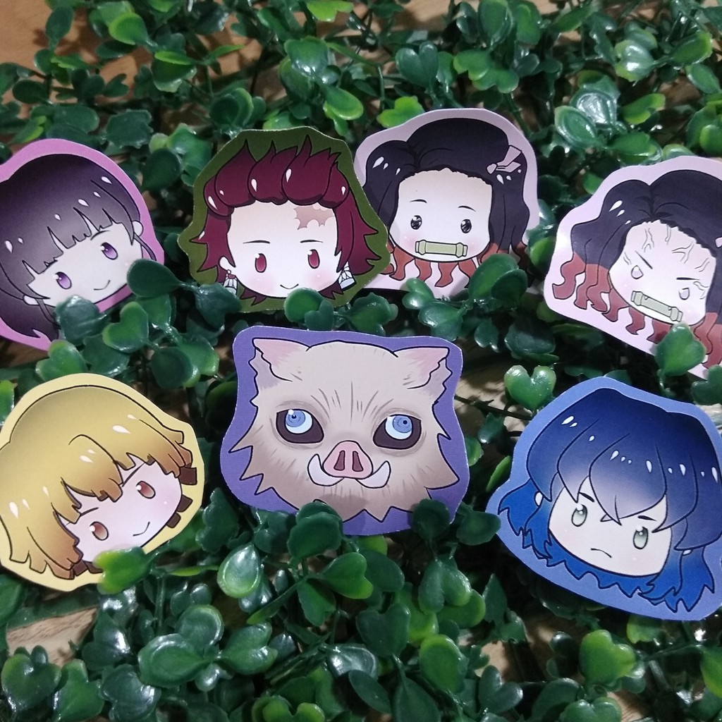 REGULAR Demon Slayer Kimetsu No Yaiba Chibi Head Sticker SETS | Shopee ...