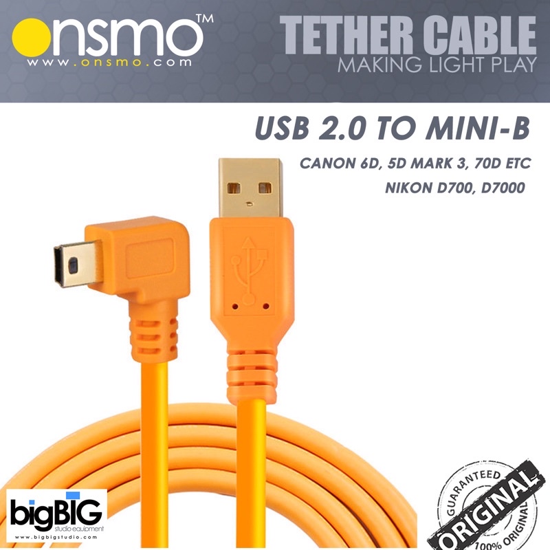 Onsmo USB Tether Cable TTC-USB for direct camera transfer data to ...