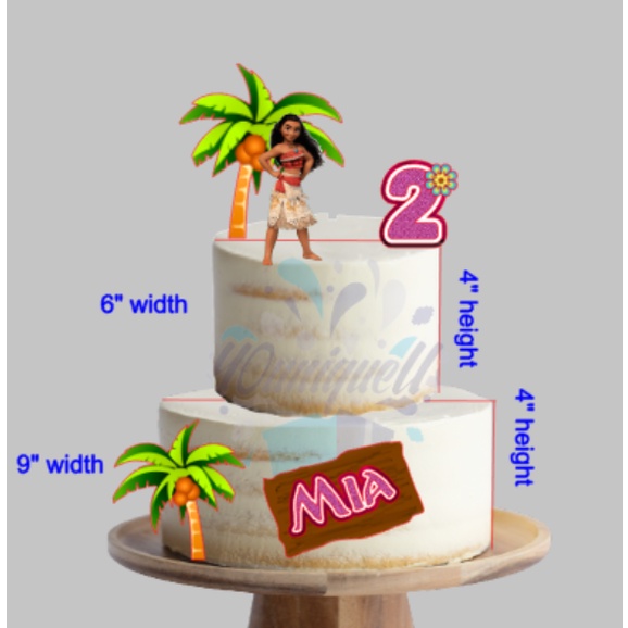 Moana Cake Toppers (Customized Name and Age) | Shopee Philippines