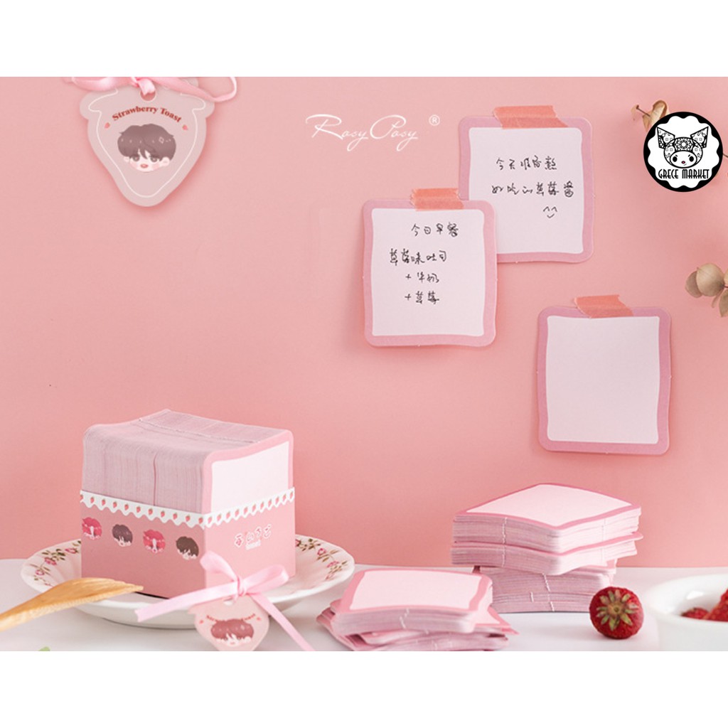 Rosy Posy Original Toast Memo paper / DIY notes ( 500 sheets) | Shopee ...