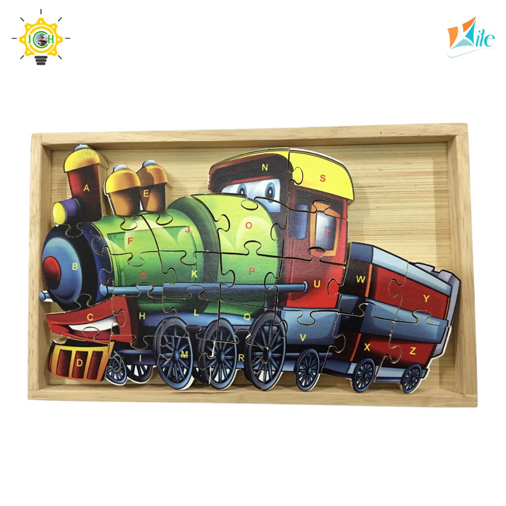 Kite 1114C099 train puzzle helps children learn numbers and letters ...