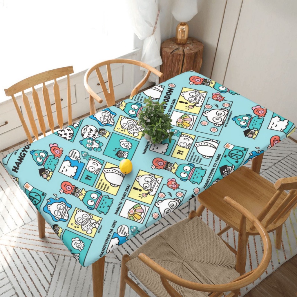 Sanrio Hangyodon 76*152 CM Oil-Proof Square Table Cover 5FT Elastic ...