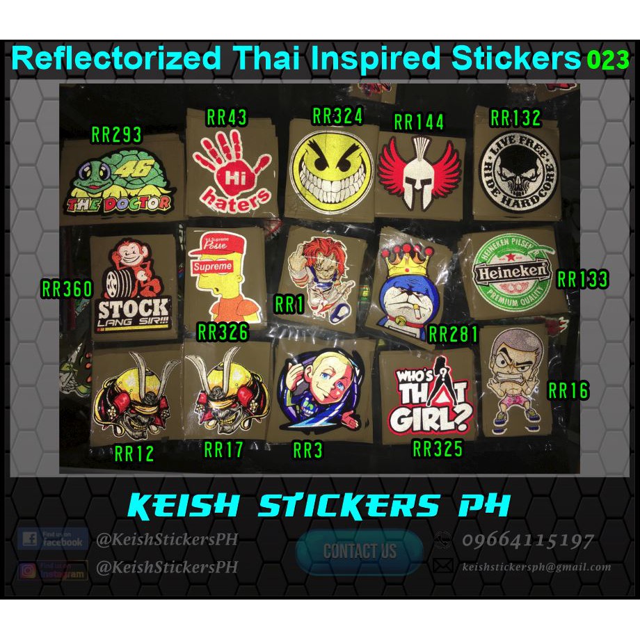 Thai Inspired Reflectorized Stickers-023 | Shopee Philippines