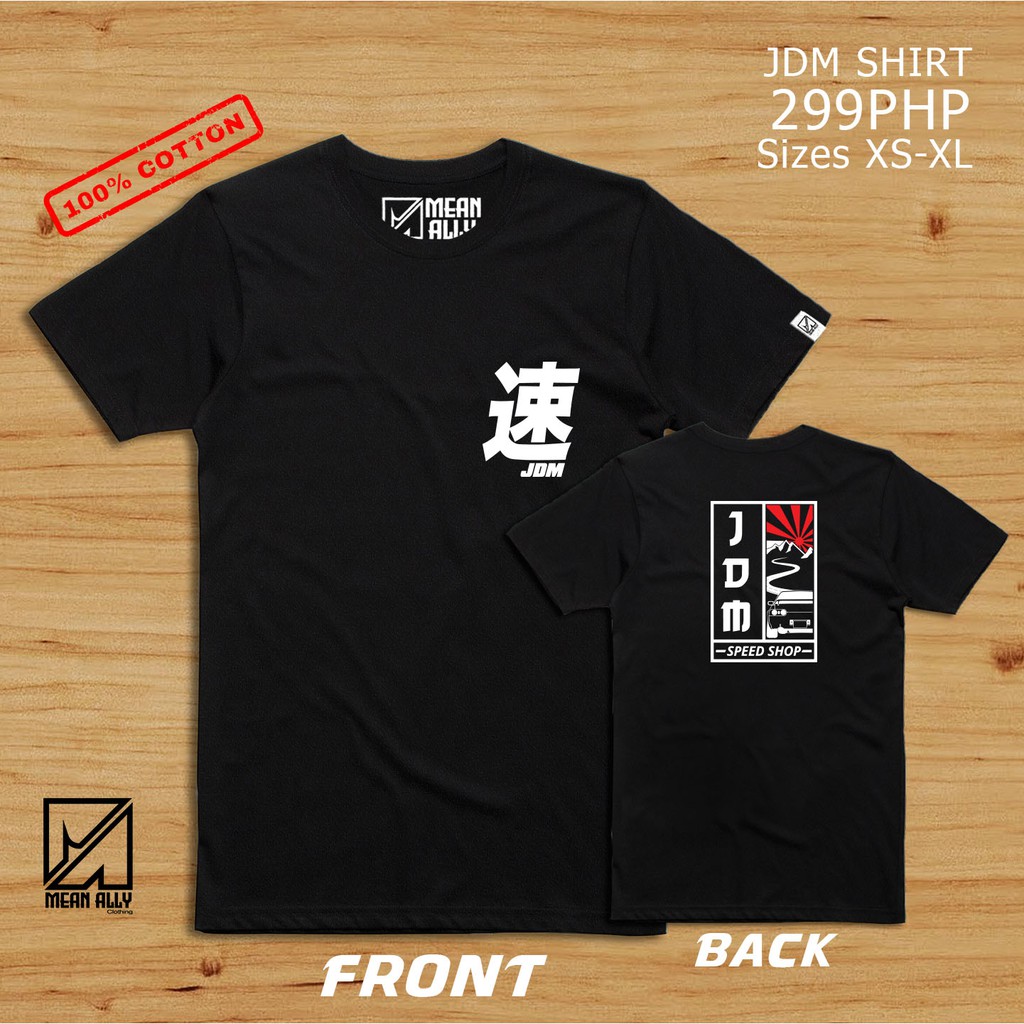 Unisex Tshirt - JDM Speed shop- Mean Ally | Shopee Philippines