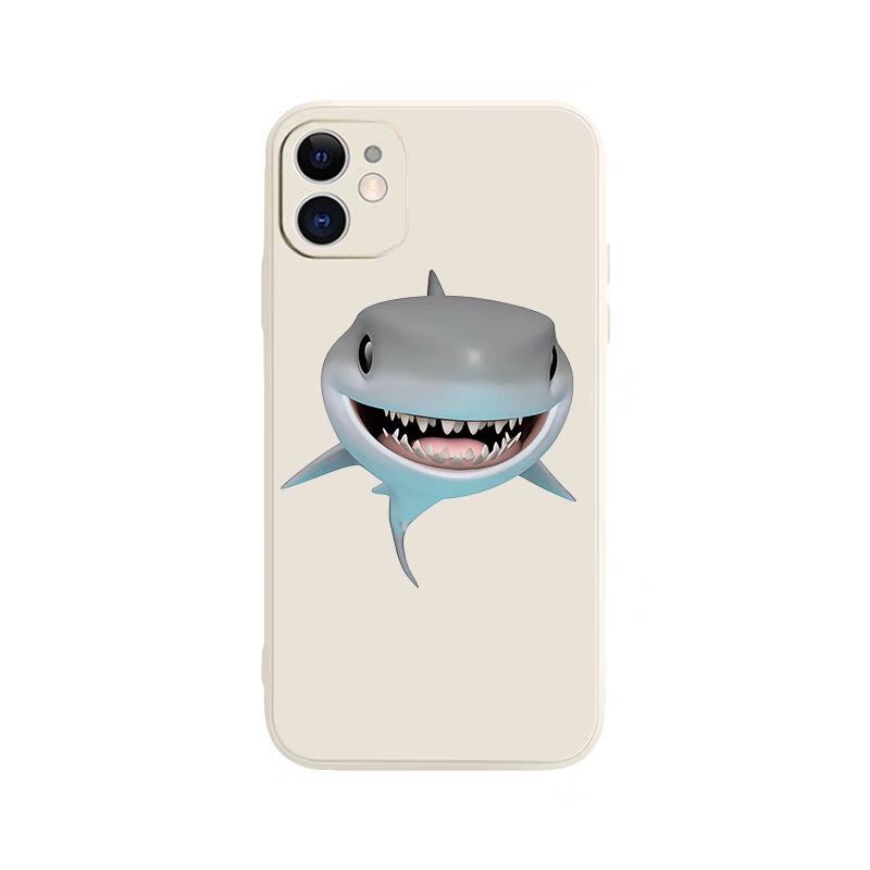 Cartoon Shark Phone Case Shock-Resistant Suitable For Iphone 13 Pro 11 ...