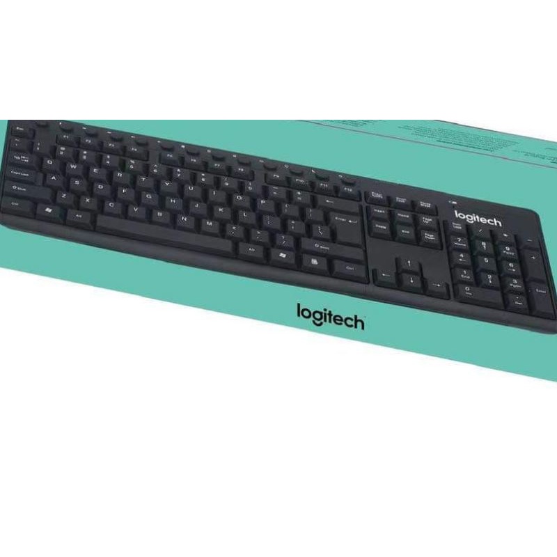 Logitech K122 USB wired standard keyboard, full-size, splash-proof, PC ...