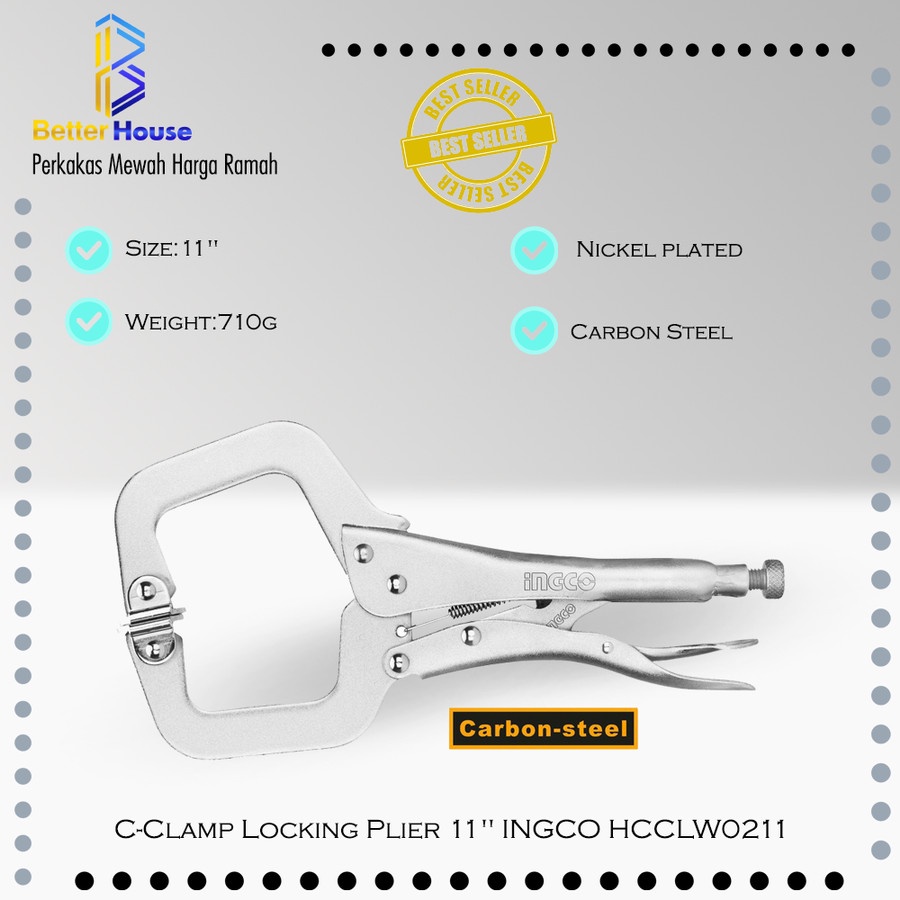 C-clamp Locking Plier 11 "INGCO HCCLW0211 Crocodile Clamp Pliers FLEX ...