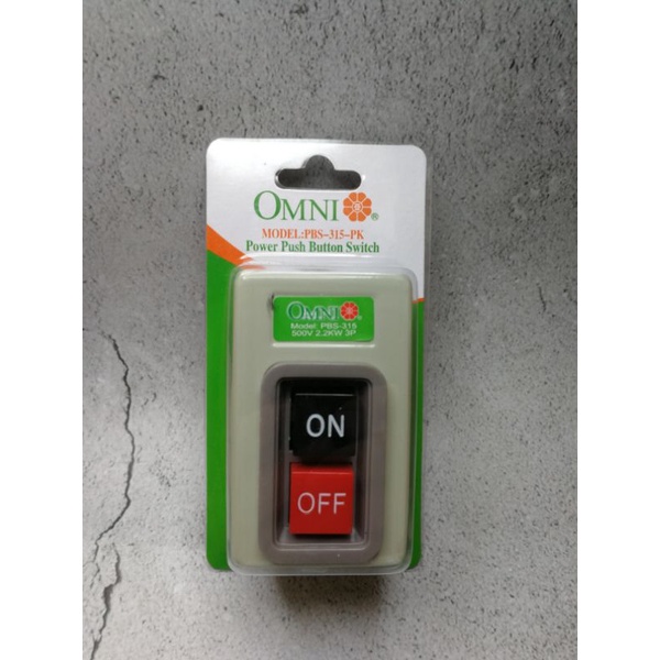 Omni Power Push Button "On-Off" Switch 10A (PBS-310-PK), 15A (PBS-315 ...