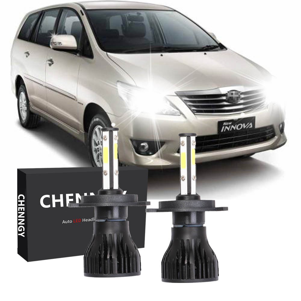 FOR Toyota Innova 2005-2012 (Head Lamp) Pair Bulbs 4Side H4 LED ...