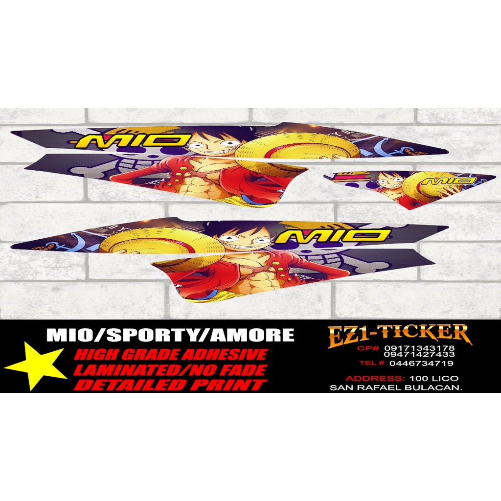 LUFFY mio/sporty/amore decals sticker | Shopee Philippines