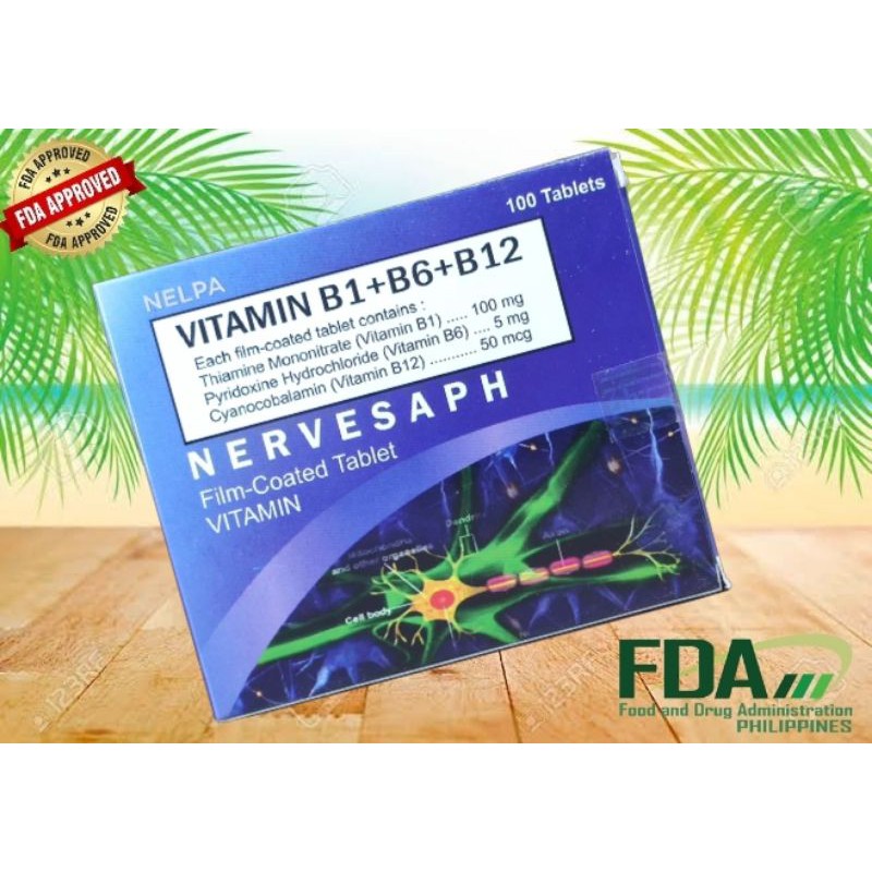 Vitamin B-Complex NERVESAPH 100 Tablets | Shopee Philippines
