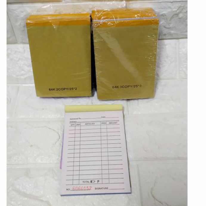 10pcs./pack TEMPORARY ACKNOWLEDGEMENT RECEIPT 2COPY&3COPY | Shopee ...