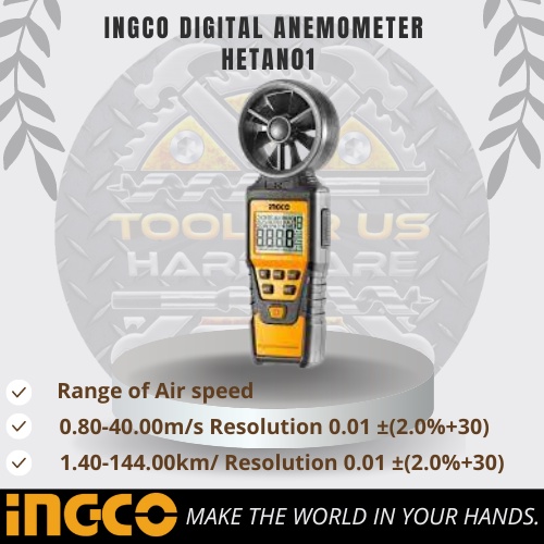 INGCO Digital Anemometer HETAN01 BN-HT BIÑAN | Shopee Philippines