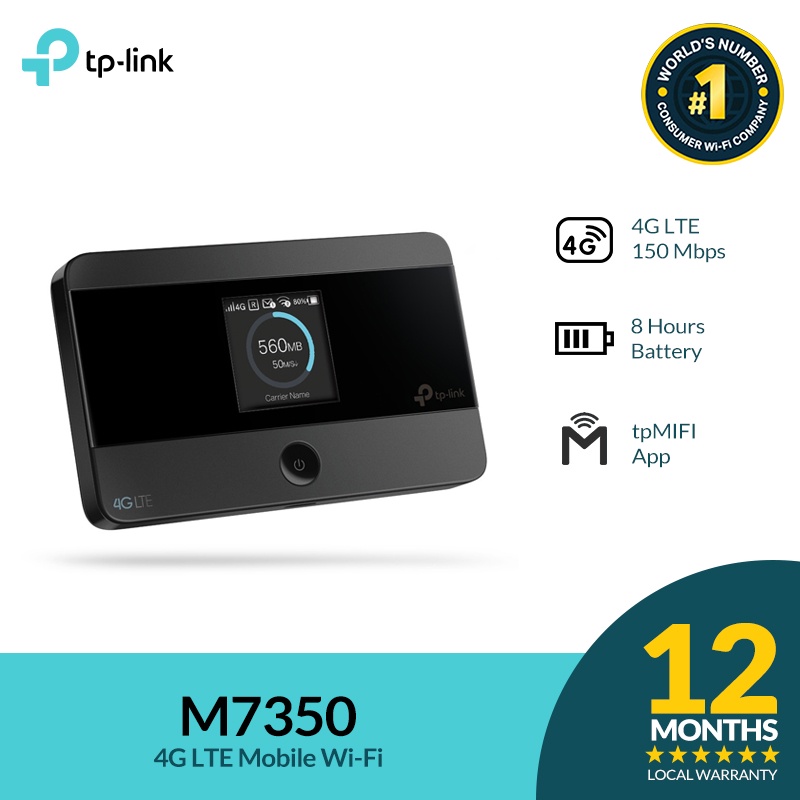 TP-Link M7350 Portable Wireless Router With Wi-Fi 4g Full Netcom Travel ...