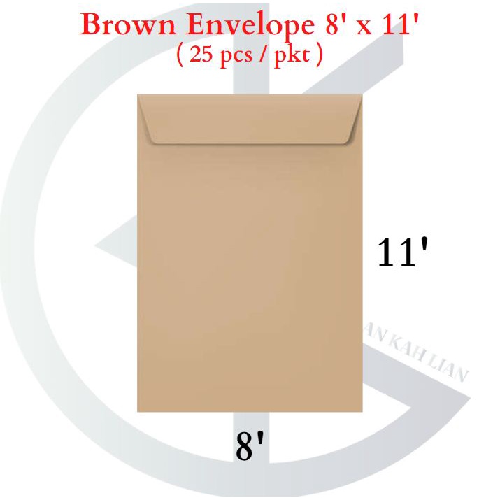 Brown Manila Envelope 25 pcs per pkt Size A5 / A4 | Shopee Philippines