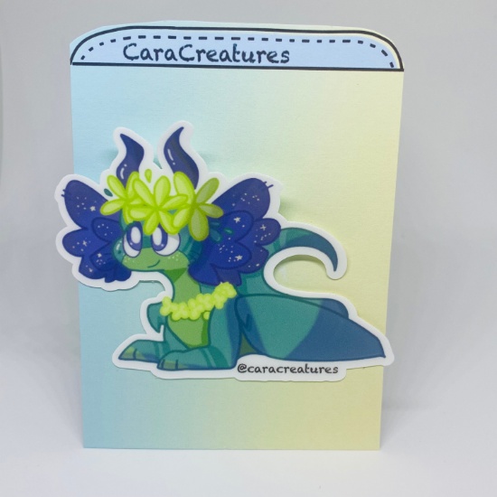 Cara creatures Fluffy Dragon Kawaii Laptop / Tumbler Vinyl Waterproof ...