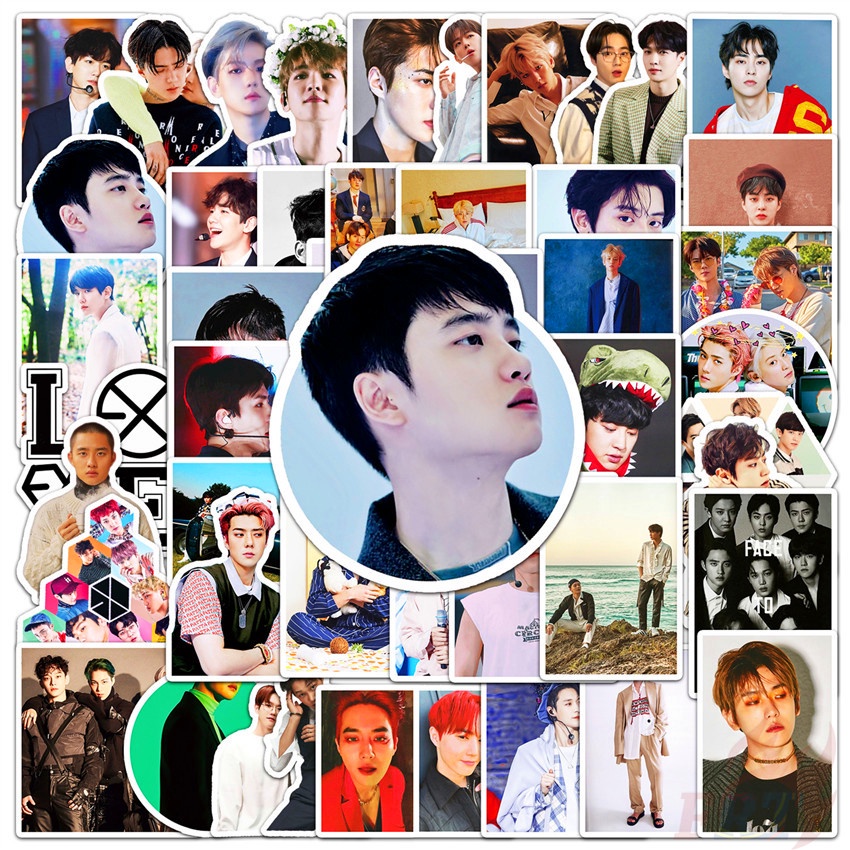 EXO Series 01 Stickers 50Pcs/Set KPOP Superstar Boy Group DIY Fashion ...