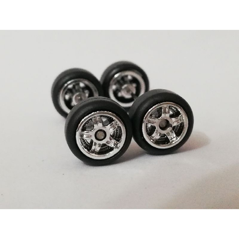 Tayar Getah Rubber Wheels 10mm JDM Axle Chrome | Shopee Philippines