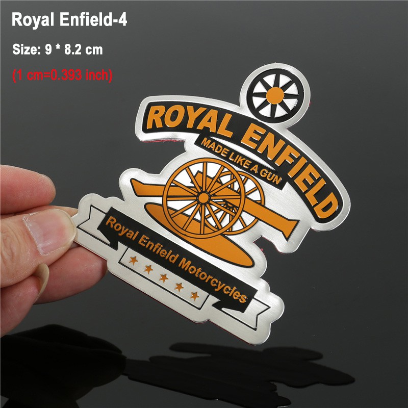 Royal Enfield motorcycle Emblem Badge Aluminum Standard Decal & Sticker ...