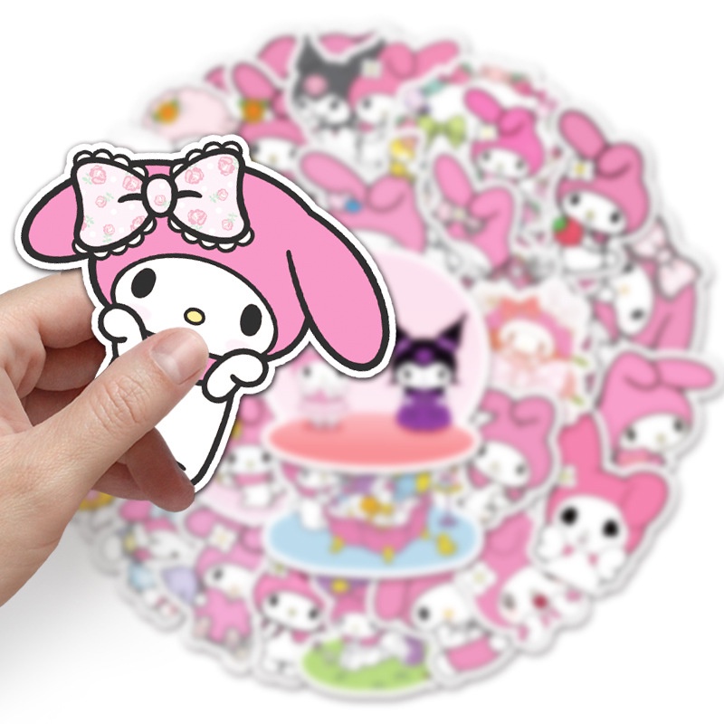 50PCS My Melody Cartoon Graffiti Stickers Waterproof DIY Luggage Laptop ...