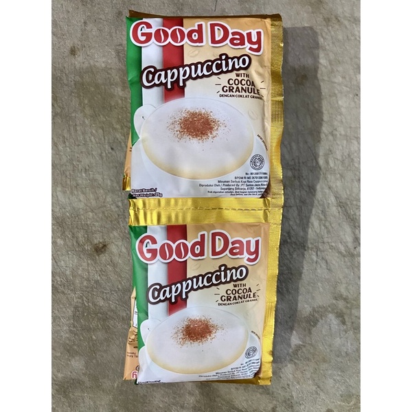 Good DAY CAPPUCCINO Sachet Coffee / RENCENG / 10 Sachets | Shopee ...