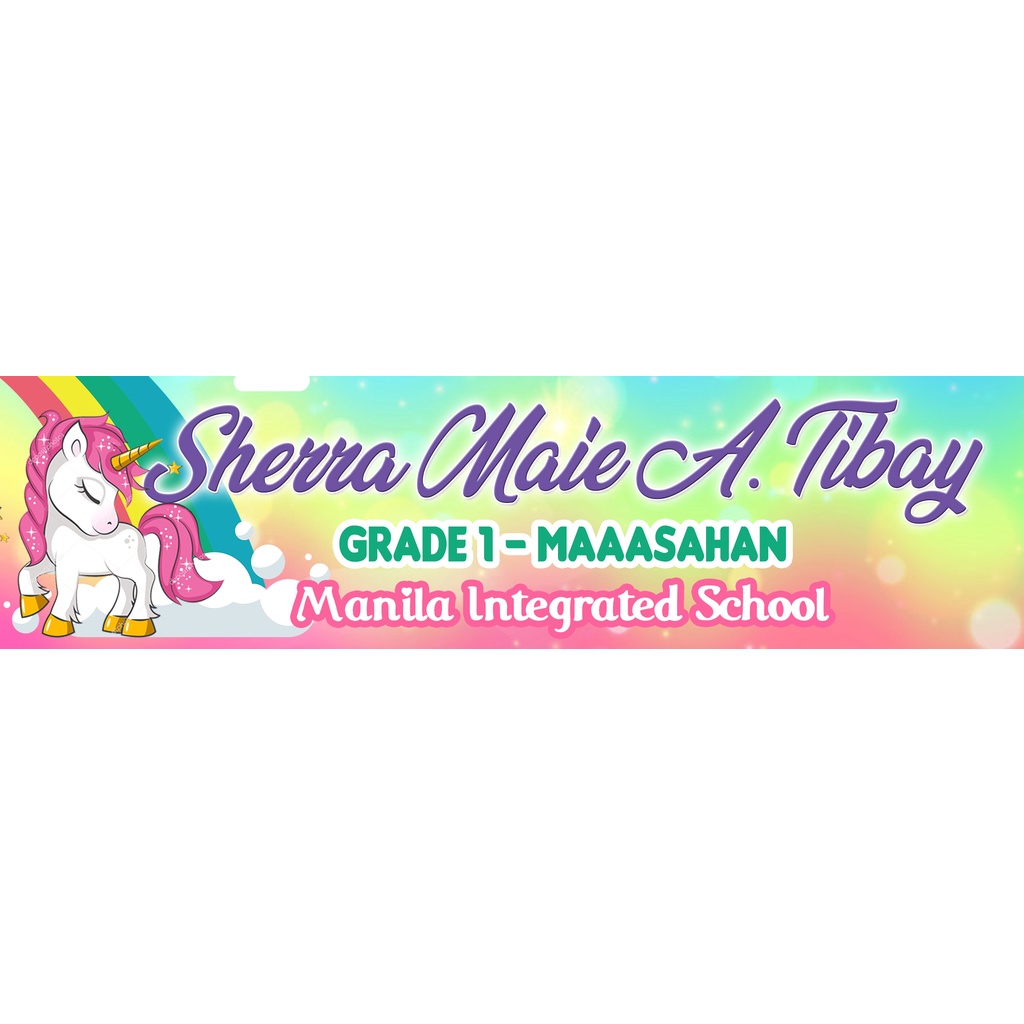 NAME TAG NAME PLATE FOR SCHOOL with LACE | Shopee Philippines
