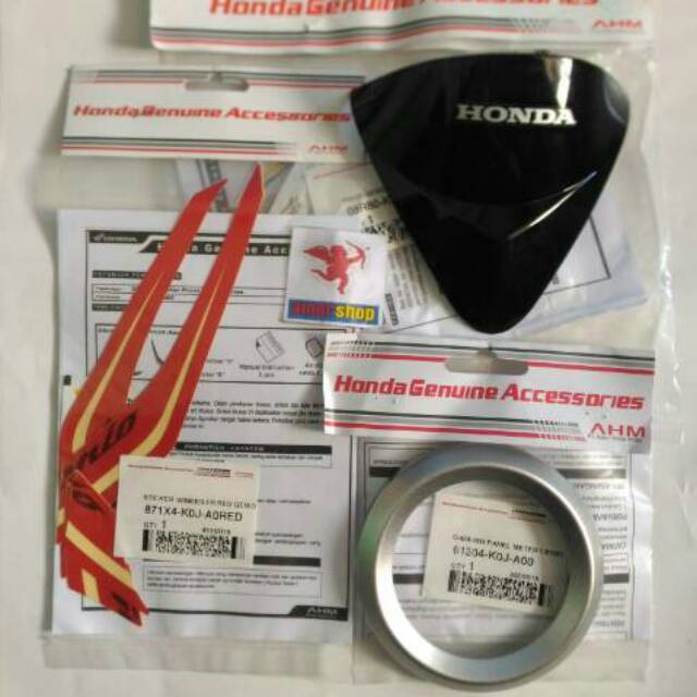 Honda Genio accessories contain 3 original AHM items in packaging ...