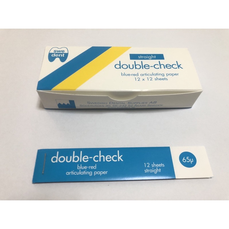 Double-Check (Blue-Red) Articulating Paper Dental 12 Sheets | Shopee ...