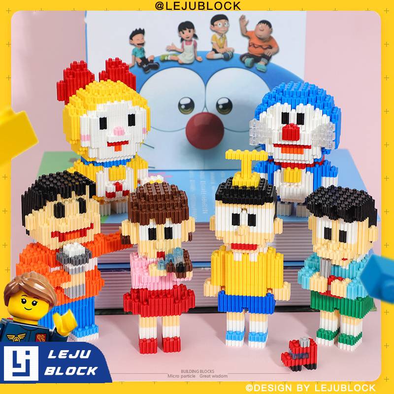 【LEJUBLOCK】Doraemon building blocks Nobita Nobi nano block toys for ...