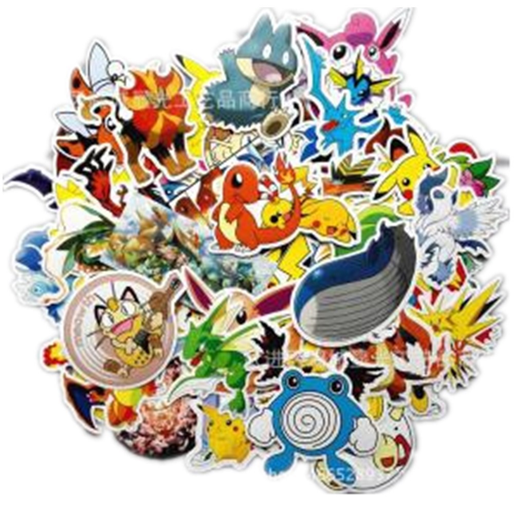 Pokemon Pikachu Sticker Laptop Car Fridge Surf Vinyl Decal | Shopee ...