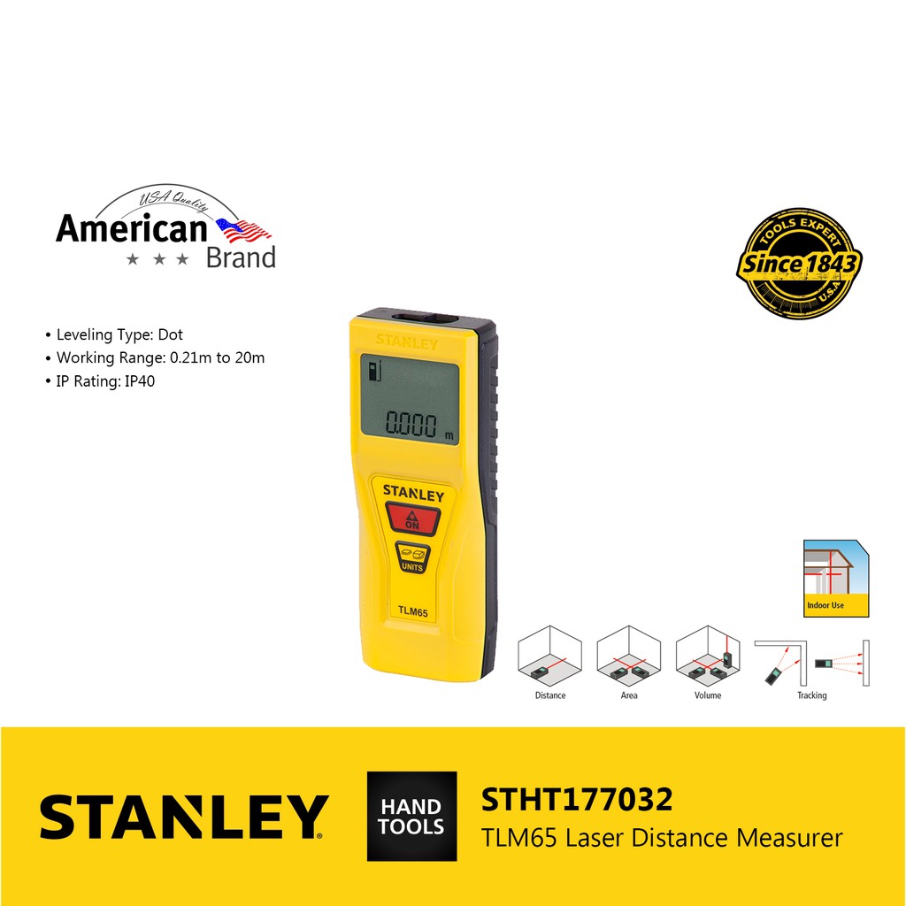 Stanley STSTHT177032 - TLM65 Laser Distance Measure | Shopee Philippines
