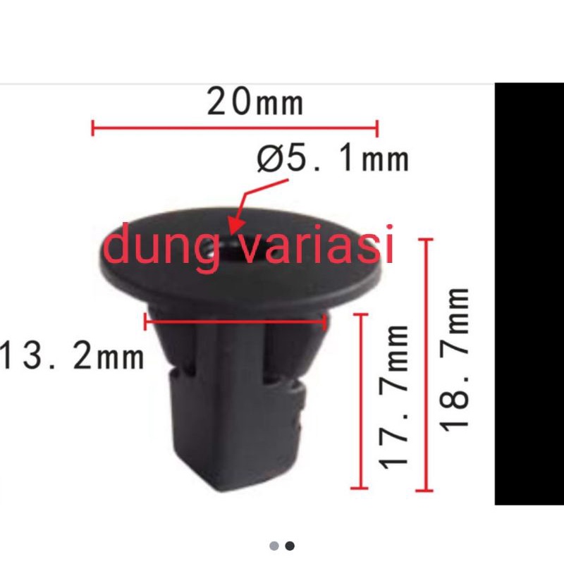 Toyota avanza xenia car grommet liner clip button 90189-06013 | Shopee ...