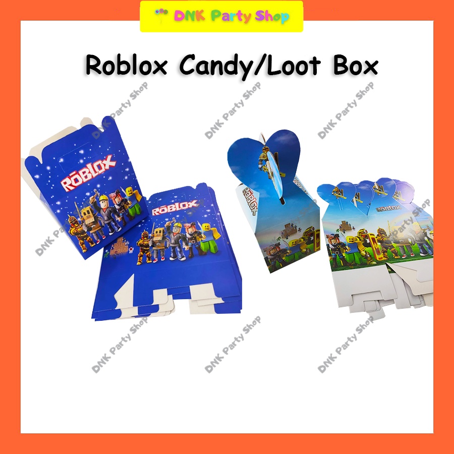 6 pcs Roblox Character Candy Loot Box Lootbox Give Away Party Decor Happy Birthday Blocks ...