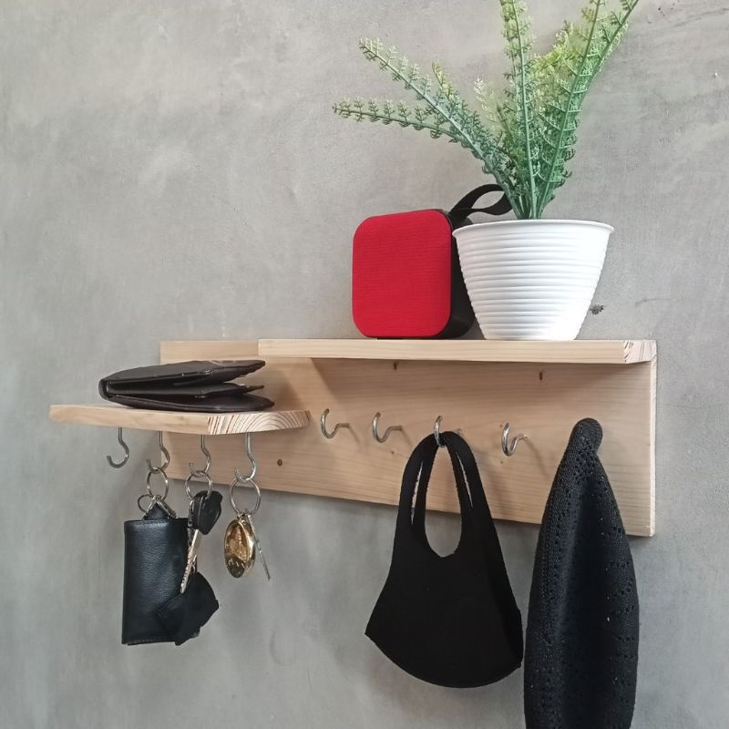 Key rack/mask rack/multipurpose rack/wooden rack/minimalist rack ...