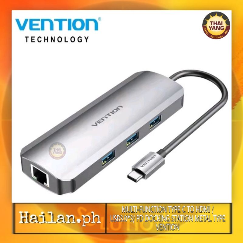 MULTI-FUNCTION TYPE C TO HDMI / USB3.0*3/ PD DOCKING STATION METAL TYPE ...